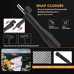 VIVOSUN 6-in-1 Aquarium Cleaning Tools, Adjustable Fish Tank Clean Kit with Long Telescopic Handle