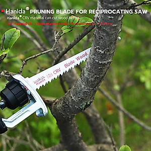 Hanida 9-Inch 5-Pack and 6-Inch 7-Pack Wood Pruning Saw Blades for Reciprocating/Sawzall Saws - 12 Pack