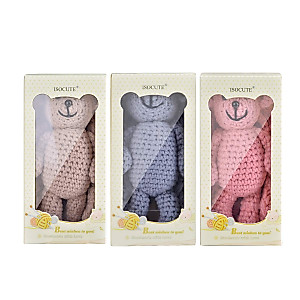 ISOCUTE Newborn Photography Outfits Baby Photoshoot Props Boy Girl Hat Bear Infant First Picture Photo Gift Box Khaki