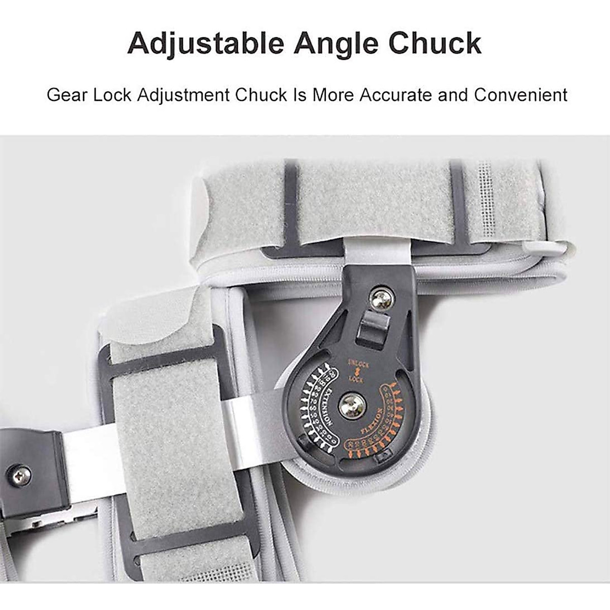 Hinged Knee Brace Support for Protection Orthopedic Hinged Knee Brace Support Adjustable Knee Joint Splint ROM Knee Orthosis Immobilizer Stabilizer Post-Op Arthritis Ligament Injury Protector