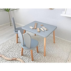 Wooden Kids Table and Chair Set, Wooden Table, Wooden Chair for Kids, Montessori Table and Chair, Wooden Activity Table