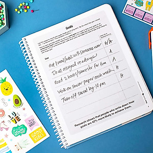 Class Tracker Ultimate College Planner - Undated Daily, Monthly, and Weekly Planner for Students (Black & Cream)