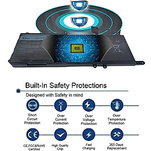 Tevelmick 99WH 9NJM1 09NJM1 Battery for Dell Alienware 17 R4 R5 15 R3 R4 P31E P69F MG2YH 0MG2YH 01D82 0546FF 44T2R HF250 0HF250 P31E001 P31E002 P69F001 P69F002 11.4V