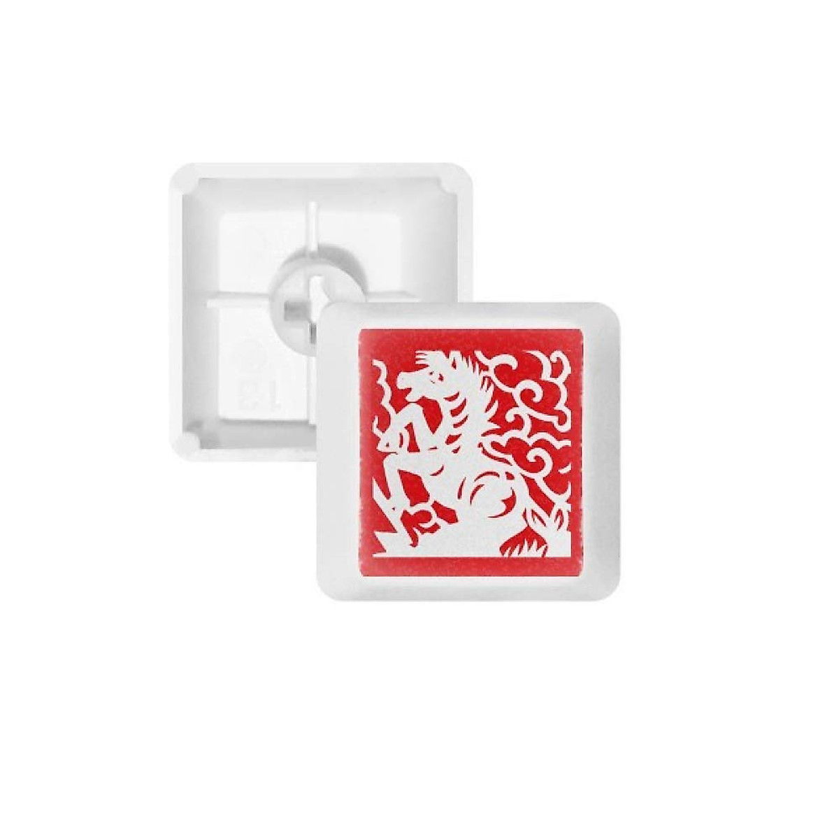 DIYthinker Paper-Cut Horse Animal China Zodiac Keycap Mechanical Keyboard PBT Gaming Upgrade Kit
