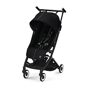 CYBEX Libelle 2 Ultra Compact and Lightweight Baby Pockit Travel Stroller with UPF 50+ Sun Canopy for Babies and Toddlers - Carry-On Luggage Compliant - Compatible with CYBEX Car Seats,Moon Black