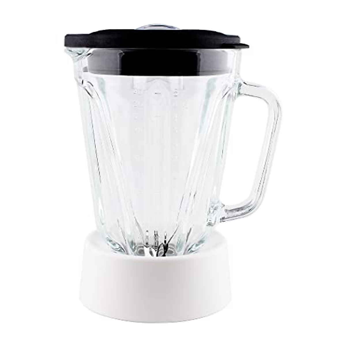 Anbige Replacement Parts 5cups Glass jar with SPB-7 White Collar and blade,Compatible with Cuisinart Blender