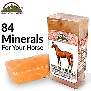 Himalayan Nature Horse Licking Salt, Animal Licking Mineral Salt Brick - 5 Lbs