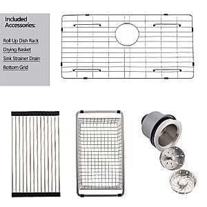 32 Undermount Stainless Steel Kitchen Sink - Dorzom 32"x17" 18 Gauge 9 Inch Deep Stainless Steel Single Bowl Under Mount Kitchen Sink Basin with Accessories