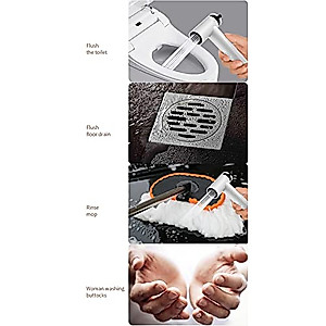 Shower System, Handheld Bidet Sprayer for Toilet, ABS Baby Cloth Diaper Sprayer Portable Hand Held Toilet Bidet Sprayer Head for Feminine Wash, Pet Washing, Adjustable Water Pressure Control,Black(Bl