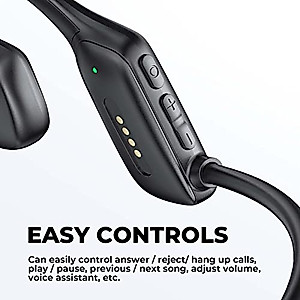 Bone Conduction Headphones, Swimming Headphones Built-in 16GB Memory, MP3 Sports Headphones Waterproof, Bluetooth Earbuds Built in Noise Cancellation Mic, Ultra Light Headphones for Swimming Running