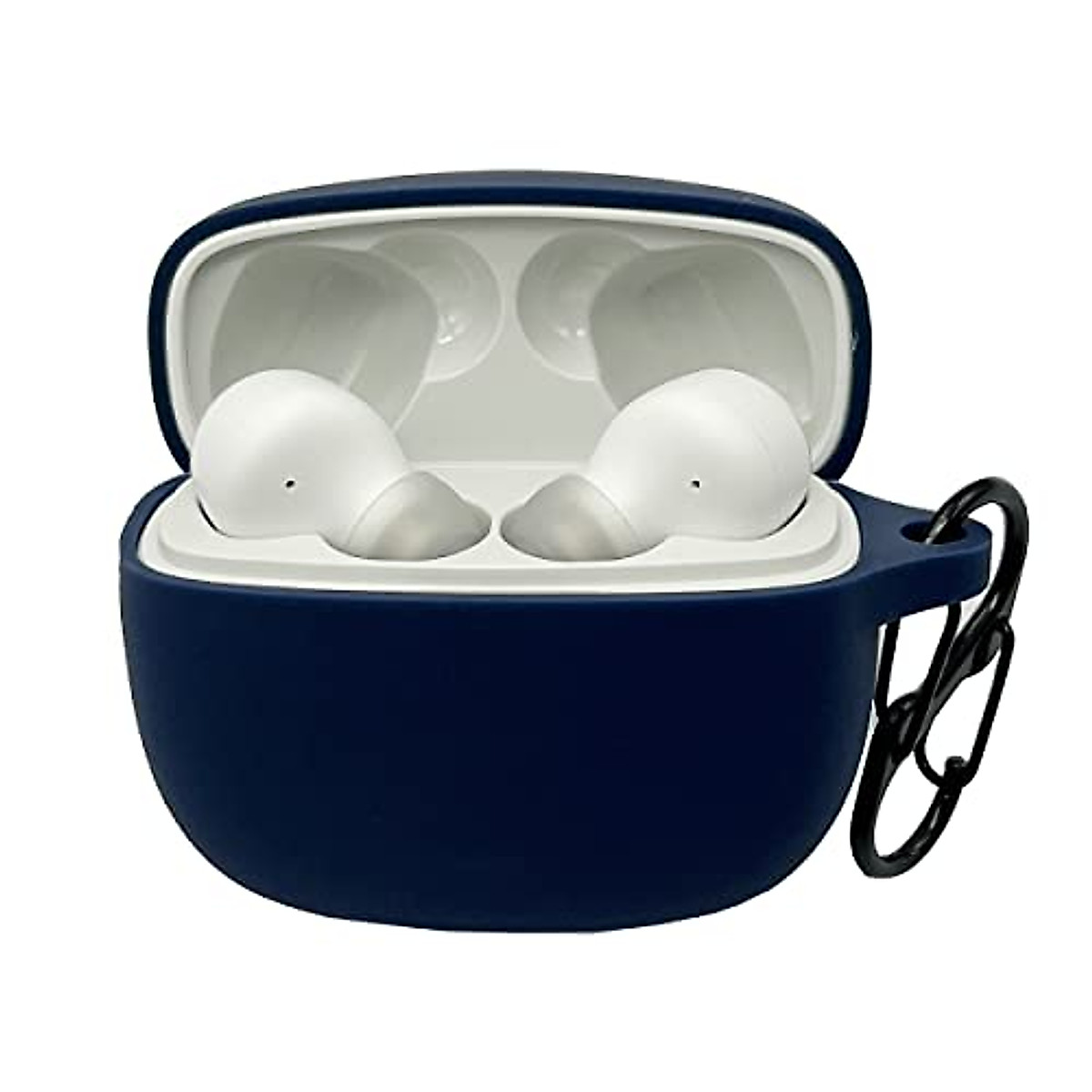 Cartoon Kawaii Case for JBL Tune 215TWS Earbuds, Seadream Portable Cute 3D Animal Cartoon Silicone Scratch Shock Protective Cover with Carabiner (Sleeping Frog)