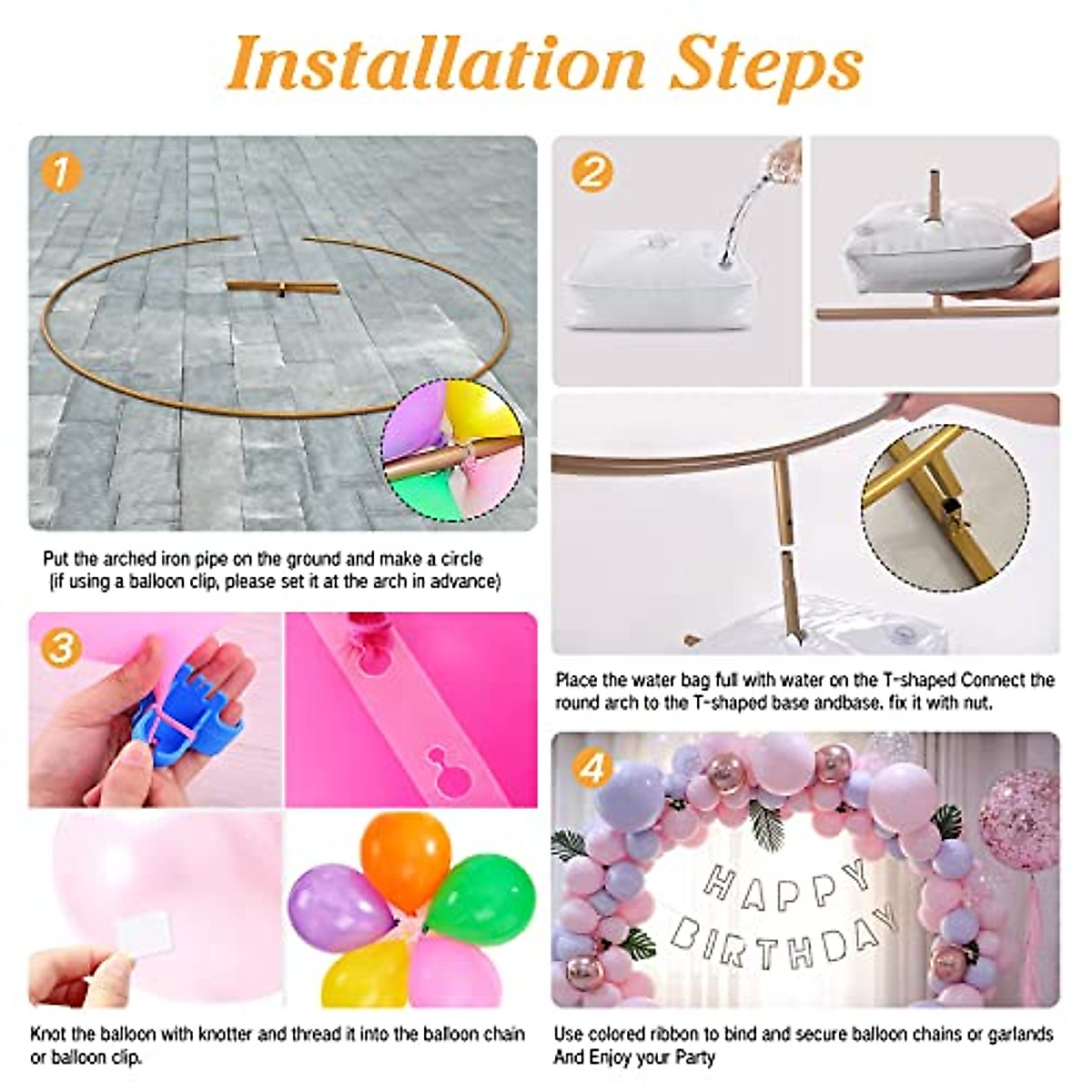 Arch Stand Backdrop,7.9FT Wedding Arch for Ceremony with Carrying Case Easy to Store and Carry, Round Backdrop Stand for Birthday Graduation Retirement Halloween Christmas Function Party Supplies