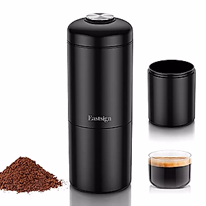 Eastsign Manual Espresso, Portable Espresso Machine, Compatible Ground Coffee, Hand Coffee Maker, Travel Gadgets, Manually Operated, Perfect for Camping, Hiking…