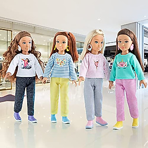 Corolle Girls Zoe Shopping Surprise Set Fashion Doll and 6-Piece Accessory Set, for Kids Ages 4 Years and up