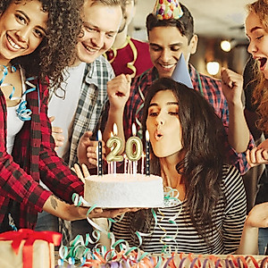 Gold Number Candles,Gold Candle for Cake,26 Birthday Candles,Wedding Decorations,Gold Cake,26th Birthday Cake Topper,Birthday Card Number Candle 26,Black Candles Activity Decorations