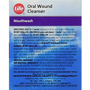 Life Brand Oral Wound Cleanser Powder 20 Envelopes Each