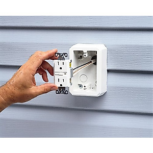 Arlington FS8171 Weatherproof Flanged Outlet Switch Box for Dutch Lap Siding, White, 1-Pack
