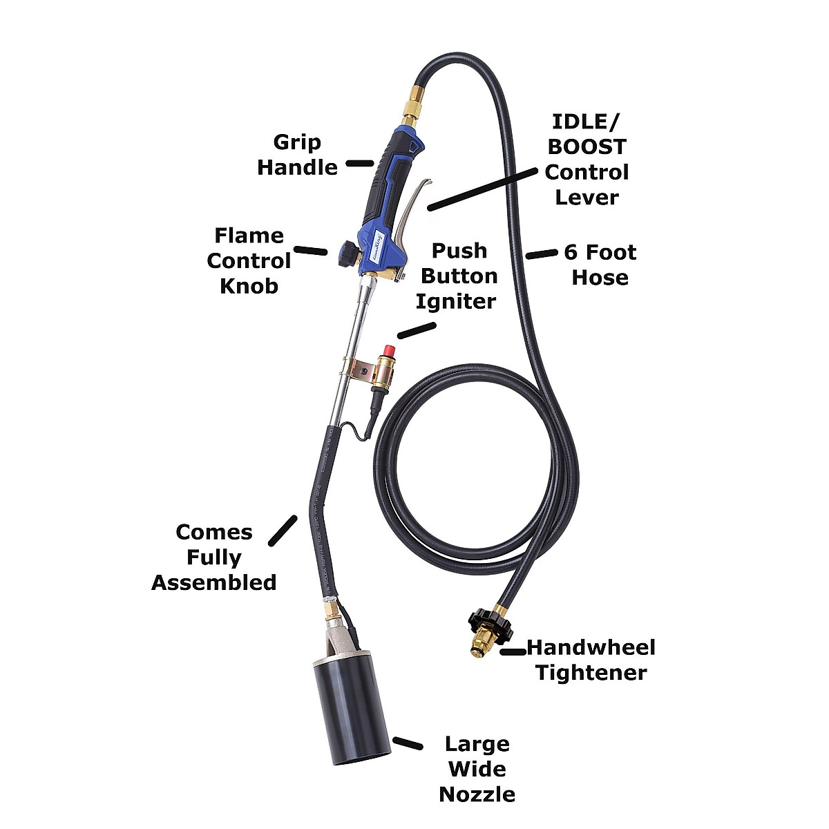 Flame King Propane Torch Kit (YSN340K) and Backpack Carrier