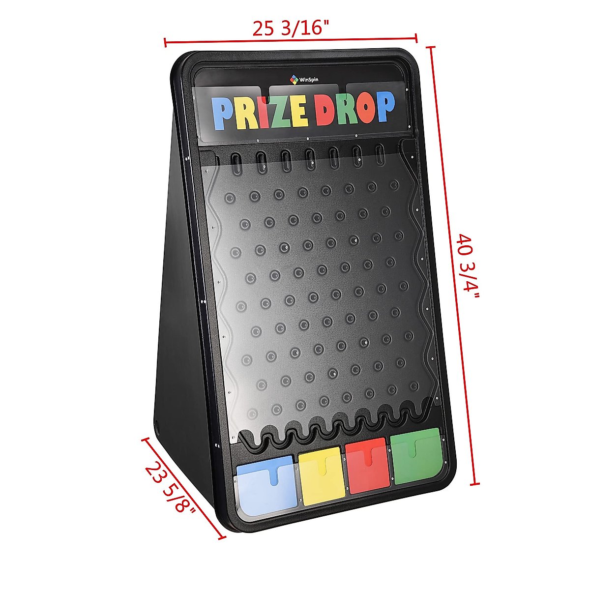 WinSpin 41"x25" Prize Drop Board Foldable Stand Disk Drop Board Game with 12 Playing Pucks for Carnival Tradeshow Party Live Stream