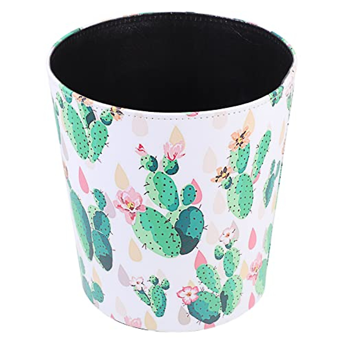 Zerodeko Car Decor PU Leather Trash Can Cartoon Animal Decorative Paper Basket Toilet Garbage Bin Waste Container Sundries Storage Bucket for Kitchen Office Bedroom 10L B Office Decor