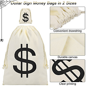 SOMSOC Adult Halloween Robber Costume Set Include Short Sleeves Stripe T-shirt Beanie Cap Dollar Sign Money Bag Eye Mask Half-finger Gloves for Halloween Cosplay Pirate Burglar Theme Party, Small