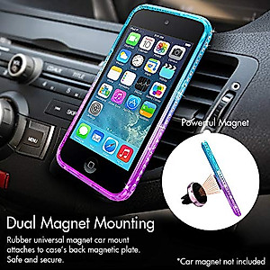 iPod Touch 7 Case, iPod Touch 6 Case, iPod Touch 5 Case, Silverback Girls Women Moving Liquid Holographic Glitter Case with Kickstand,Bling Diamond Case for Apple iPod Touch 6th / 5th 7th Gen -PR