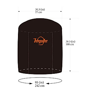BBQube Heavy Duty Large Kamado Grill Cover for Vision Grill, Louisiana Grill 24", Kamado Joe, Char-Griller Akorn Kamado and Other Large Grills of The Similar Size, 31" (Dia) x 47" (Tall)
