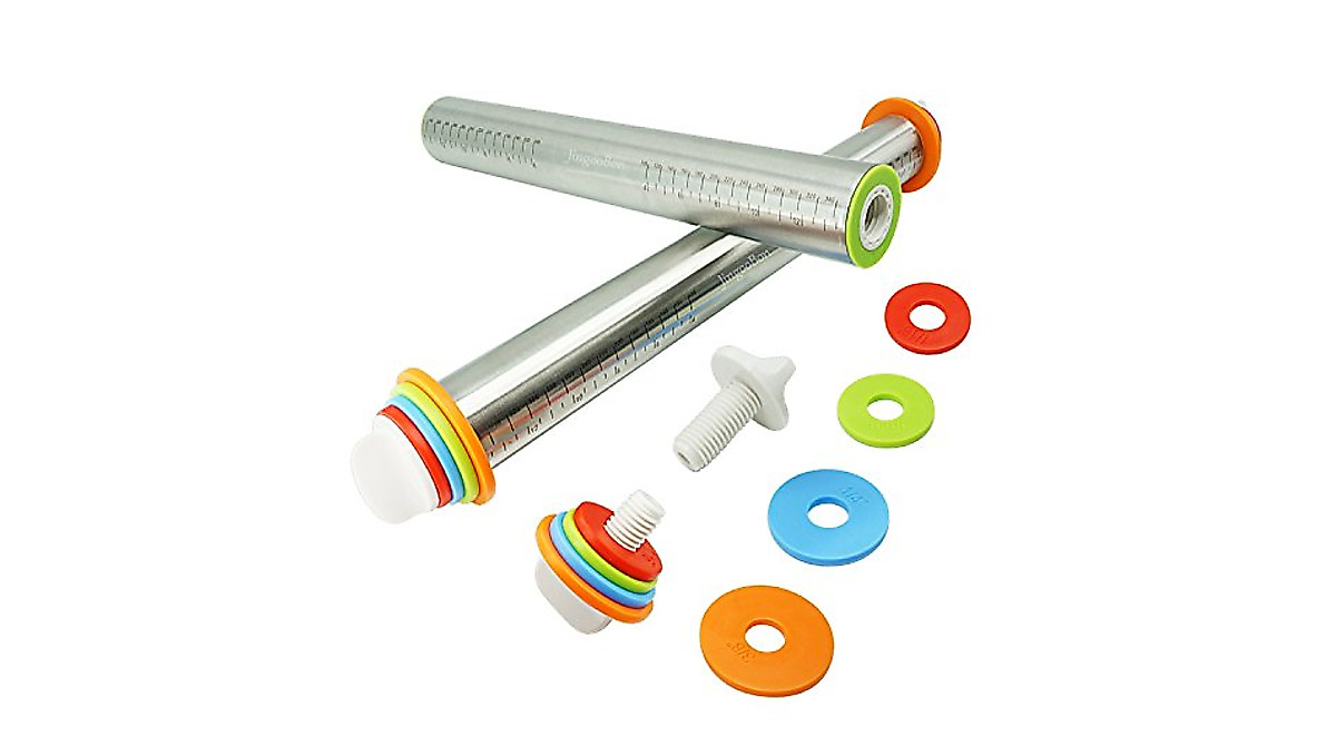 Adjustable Stainless Steel Rolling Pin Set for Baking