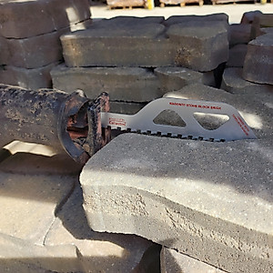 9-Inch Brick, Masonry, Aerated Concrete, Engineered Stone Cutting Reciprocating Saw Blade - Caliastro 2-Pack