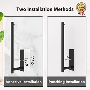 Paper Towel Holder Under Cabinet - Self-Adhesive or Drilling, Paper Towel Holder Wall Mount, Towel Rack for Kitchen Organization and Storage, Stainless Steel Kitchen Paper Roll Holder
