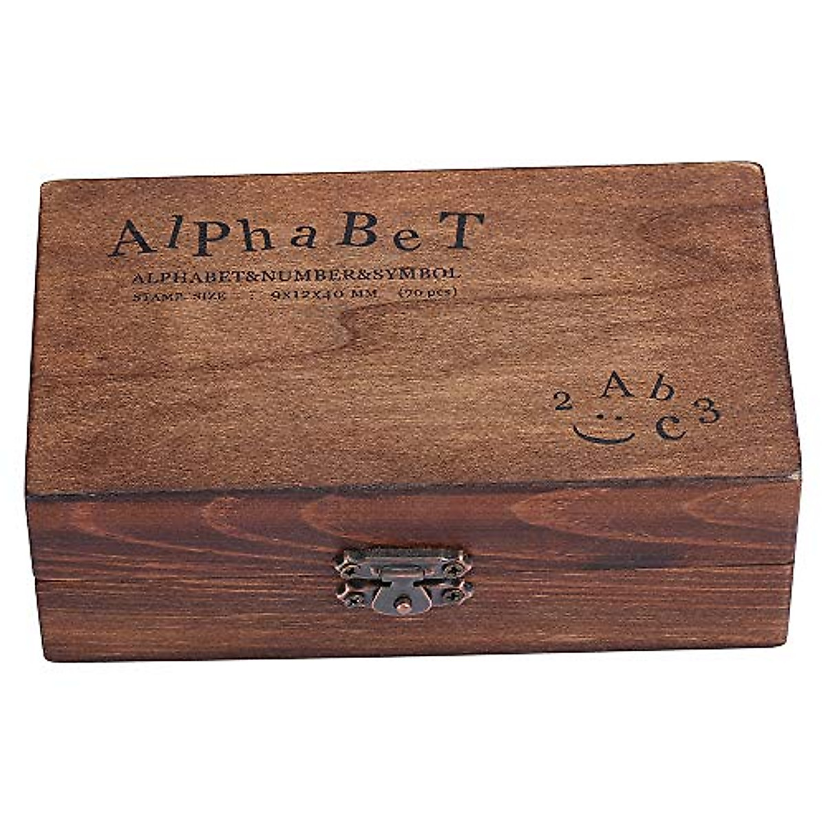 Estone 70pcs/set Wooden Box multipurpose Number Alphabet Letter Wood Rubber Stamp New
