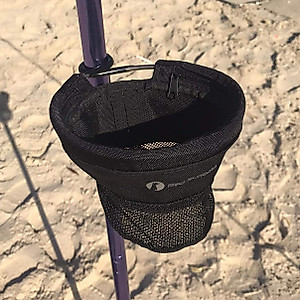 Red Suricata Cup Holder for Drinks – Accessory for Sun Shade Canopy Tent – Attaches to Tent Pole – Holds one Beverage (Cup, Bottle or Can)