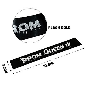 Halloween Prom Queen Sash - Halloween Bloody Sash Zombie Prom Queen Sash Belt - Corpse Cosplay Spooky Queen Zombie Prom Sash for Halloween Day of The Dead Party Decorations