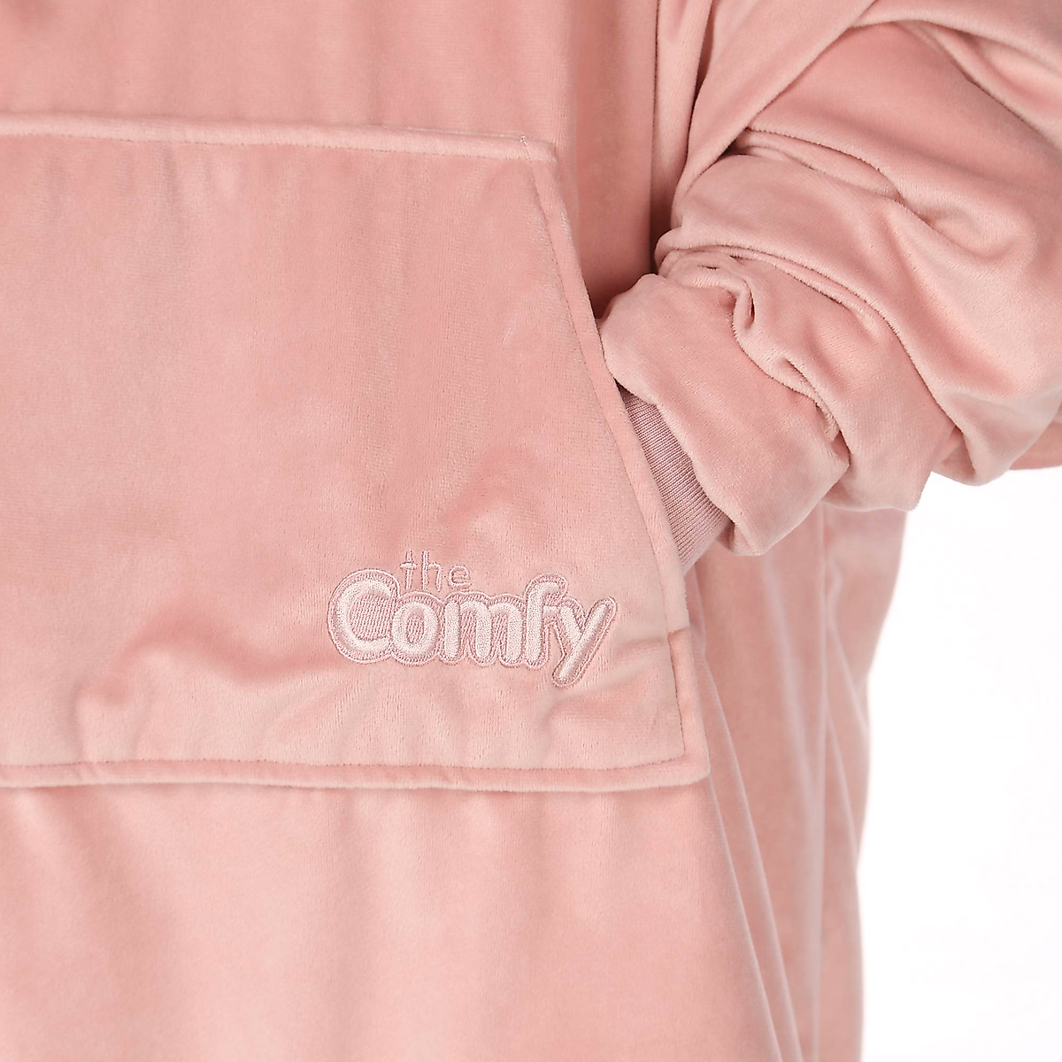 THE COMFY JR | The Original Oversized Microfiber & Sherpa Wearable Blanket for Kids, Seen On Shark Tank, One Size Fits All (Blush)