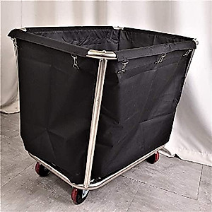 POCHY Multipurpose Laundry Sorter Cart Laundry Sorter Laundry Basket Heavy Duty Rolling Laundry Hamper Sorter Cart Commercial with Removable Bag and Silent Rubber Wheels Stainless Steel Frame Laundry