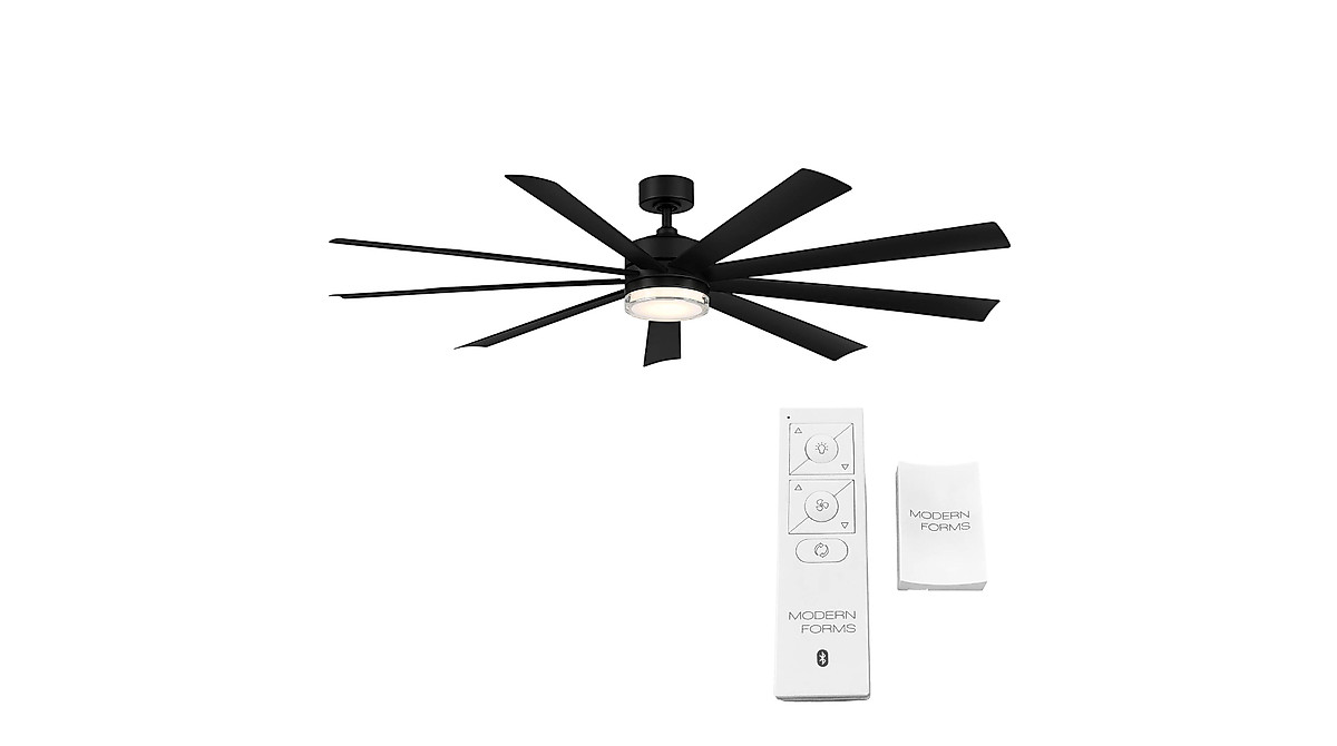 Wynd XL Smart Ceiling Fan 72" Matte Black | Alexa & Google Compatible