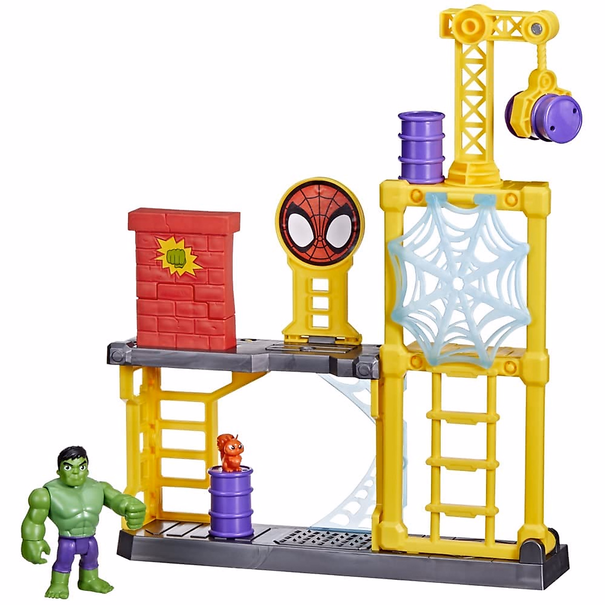 Spidey and His Amazing Friends Hulk’s Smash Yard Preschool Toy, Hulk Playset with Toppling Tower and Smash Wall, Kids Ages 3 and Up (Amazon Exclusive)