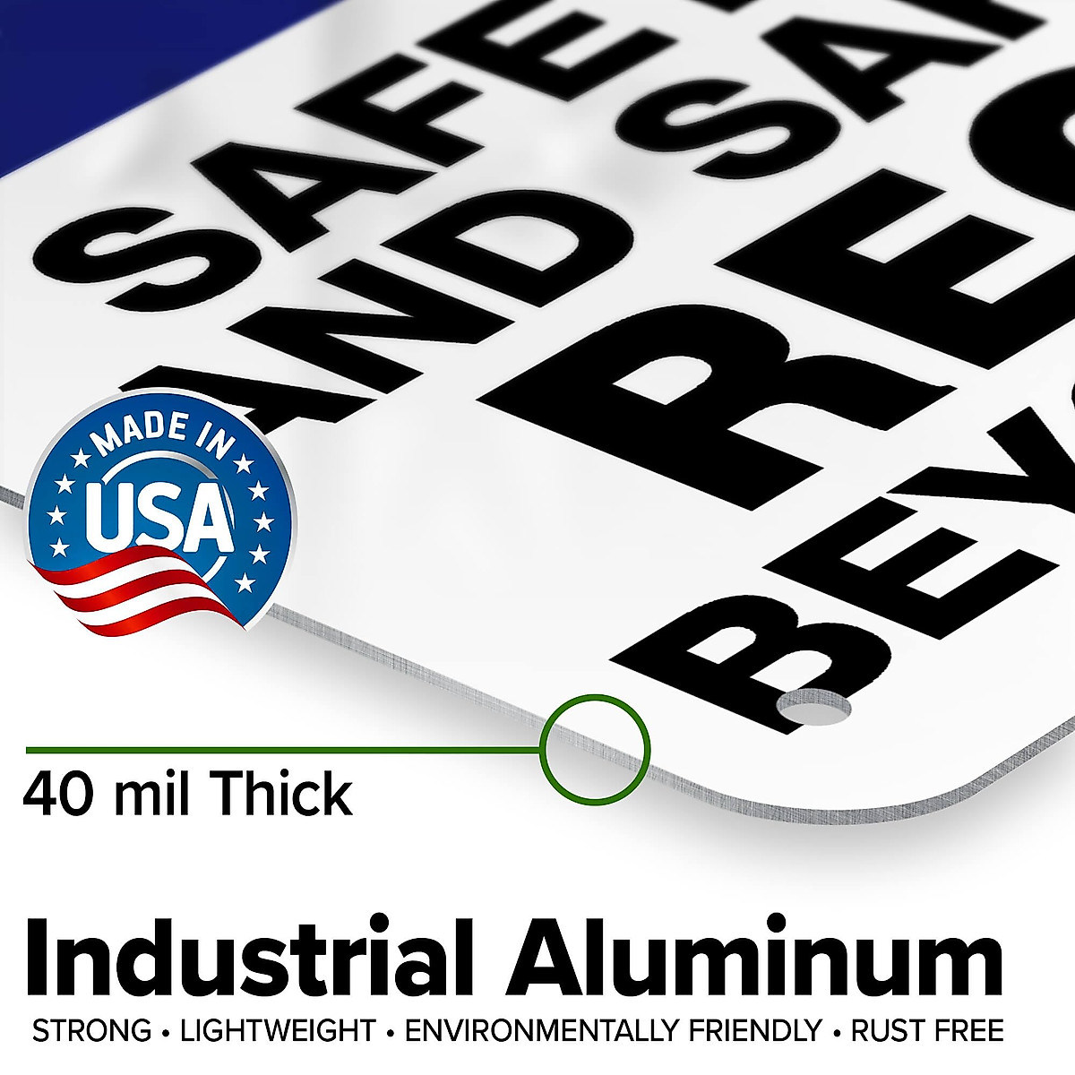Safety Glasses and Safety Shoes Required Beyond This Point Sign, 7" x 10" 0.40 Aluminum, Fade Resistance, Indoor/Outdoor Use, USA MADE By My Sign Center