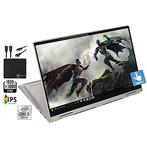 Lenovo 2020 Flagship Yoga C740 2-in-1 14" FHD 1080p Touchscreen Laptop, Intel Core i5-10210U Quad Core up to 4.2GHz, 8GB DDR4 RAM, 256GB PCIe SSD, Backlit Keyboard, WiFi, Windows 10, w/Marxsol Cables