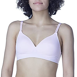 Warner's Women's Cloud 9 Super Soft Wireless Lightly Lined Comfort Bra 1269, Pale Pink, 38B