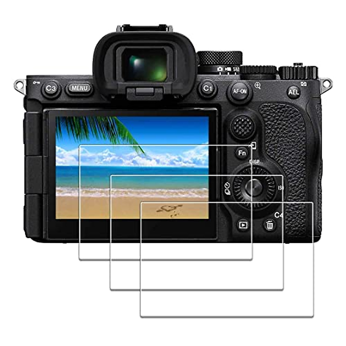 iDaPro Screen Protector for Sony Alpha A7R V A7RV A7R5 [3 Pack] Tempered Glass Easy Installation