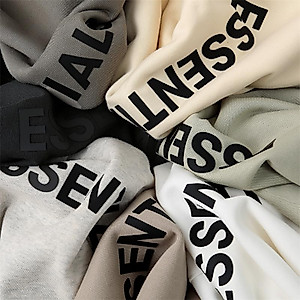 THE DINWEI NICE Hoodie Hip Hop Hoodie ess Fear of GodHoodies Casual Sweatshirt Pullover Sportswear Essentials hoodie Unisex Crewneck Fashion(BLACK,S)