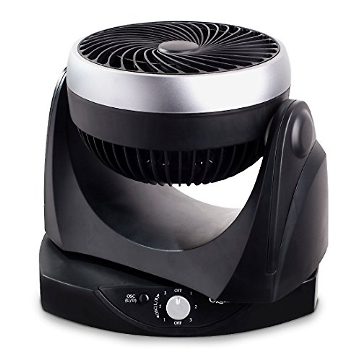 Ozeri Brezza II Dual Oscillating 10" High Velocity Desk Fan, Black