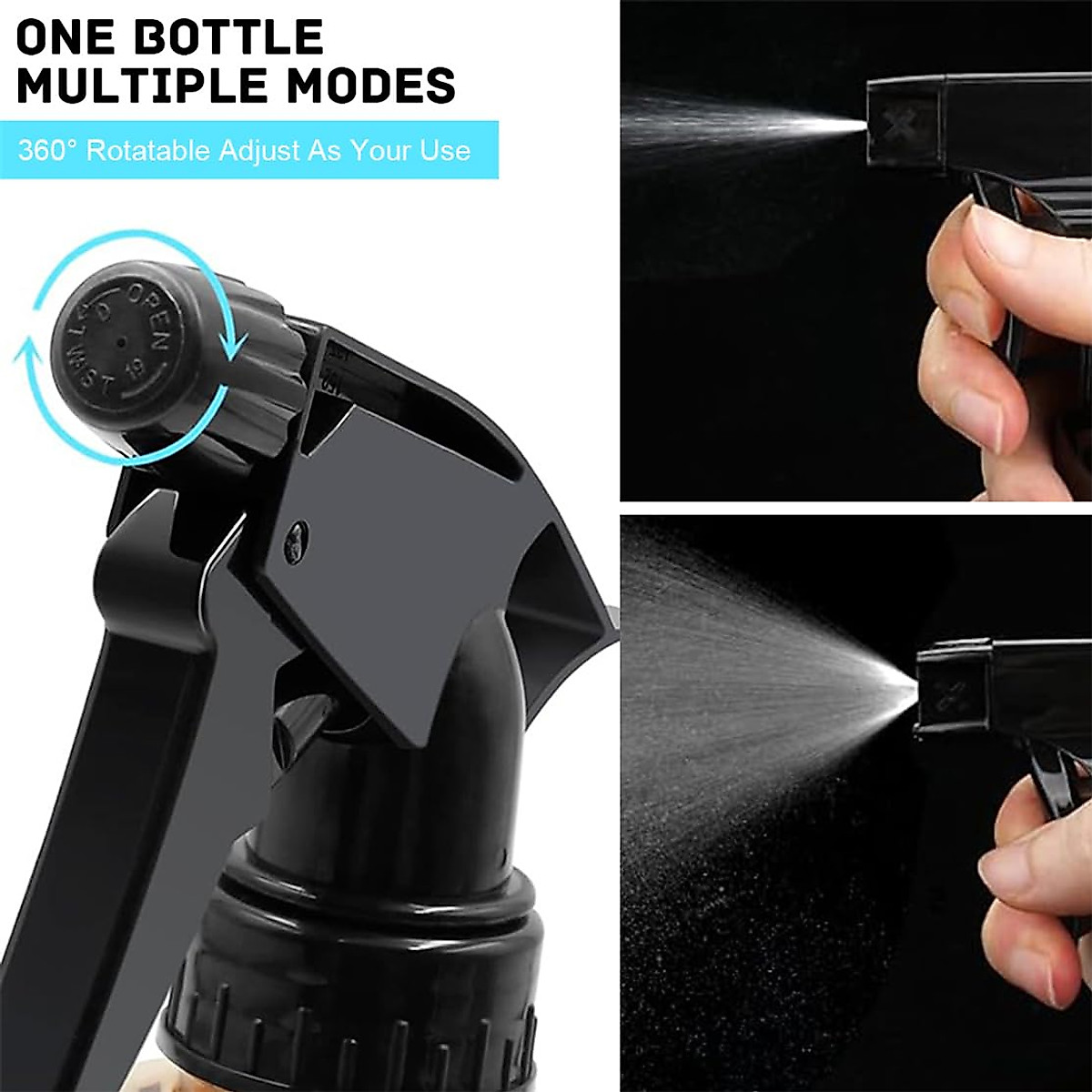 XIZAO Spray Bottles Water Spray Bottle 500ml Fine Mist Plant Atomizer Plastic Refillable Bottles for Plants Cleaning Solutions Hair 2 Pack