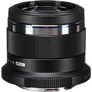 OM SYSTEM OLYMPUS M.Zuiko Digital 45mm F1.8 Black For Micro Four Thirds System Camera, Compact Design, Beautiful Bokeh, Bright