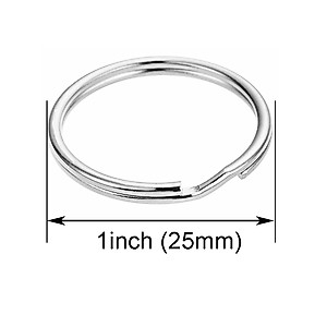 5 Set Key Chain Key Rings Metal Swivel Clasps Snap-On Keychain Ring Hook Spring Clip Snap Hook Lobster Clasp for Keys, Lanyards Jewelry Findings, Round Edged