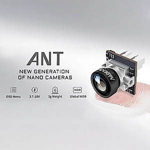 SoloGood Caddx Ant FPV Camera 1200TVL Global WDR OSD 1.8mm Ultra Light Nano FPV Camera 16:9 NTSC PAL for RC FPV Cinewhoop Tinywhoop Drone