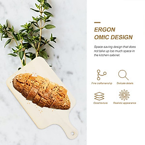 Tofficu 3Pcs Wood Cutting Board with Handle Wooden Chopping Boards Pizza Paddle Multi- function Serving Trays for Meat Cheese Bread Fruit Charcuterie Board Butcher Block Serving Board