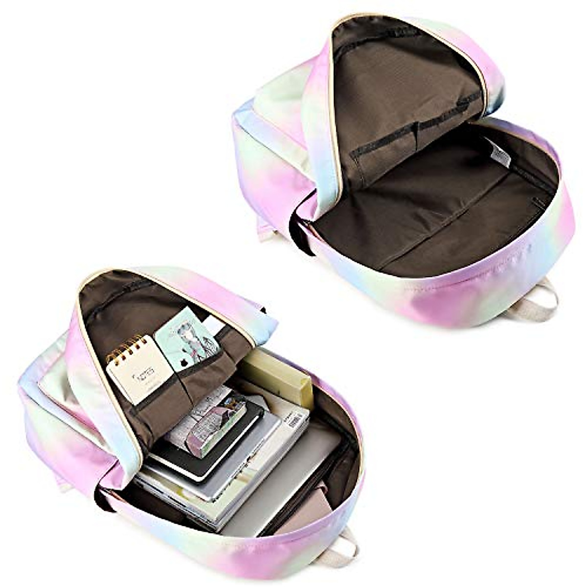 Pawsky Teen Girls School Backpack Kids Bookbag Set Water Resistant Laptop Backpack Casual Daypacks with Lunch Bag and Pencil Case
