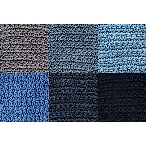 Lily Sugar'n Cream 100% Cotton Yarn 6-Pack Bundle with Bella's Crafts Stitch Markers (Blue Mix 2)